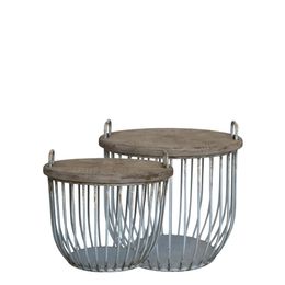 Chic Antique Shabby Sofatisch mit Holzdeckel 2er Set Landhausstil, Shabby Chic, Vintage, M&ouml;bel