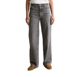 Marc O'Polo Damen Weite Jeans "aus Bio-Baumwolle ohne Stretch", grau, Gr. 27, MARC O'POLO DENIM, unifarben, Obermaterial: 100% Baumwolle, Jeans