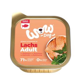 WOW! Dog Lachs Adult Hunde-Nassfutter Alleinfuttermittel 11x150g