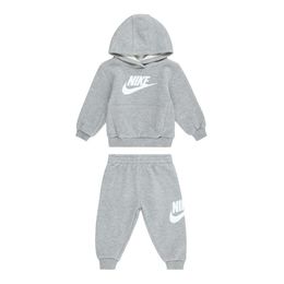 Nike Sportswear Set 'CLUB FLEECE' M&auml;dchen Gr&ouml;&szlig;e 80/86 graumeliert / wei&szlig;
