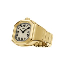 Fossil Ringuhr 'HARLOW' Damen Gr&ouml;&szlig;e 50/60 ecru / gold / grau / schwarz
