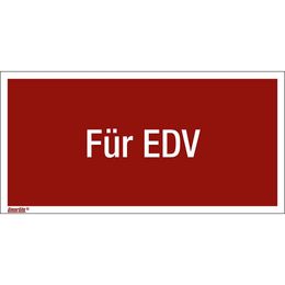 Kombizusatzschilder mit Text f&uuml;r Brandschutzzeichen, F&uuml;r EDV, VE 10 Stk, LxH 150 x 75 mm kaiserkraft