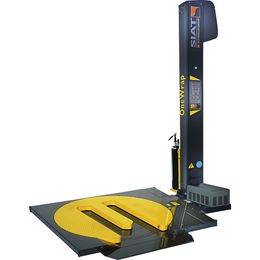 Palettenwickler OneWrap, mit offenem Drehteller, Palettenh&ouml;he 2100 mm, Drehteller &Oslash; 1500 mm, mit 30/60/90 % angetr. Vordehnung kaiserkraft