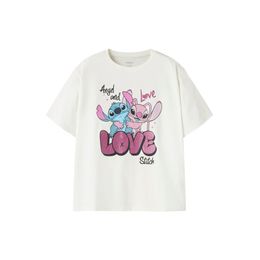 name it T-Shirt 'NKFDYMIR STITCH' M&auml;dchen Gr&ouml;&szlig;e 116 hellblau / flieder / pink / wei&szlig;
