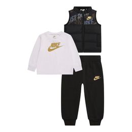 Nike Sportswear Set: Hose, Shirt, Weste Jungen Gr&ouml;&szlig;e 92 gold / schwarz / wei&szlig;