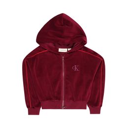 Calvin Klein Jeans Sweatjacke M&auml;dchen Gr&ouml;&szlig;e 164 rot / burgunder