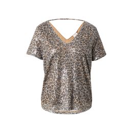 V&eacute;ro Moda Vero Moda T-Shirt 'VMHANYA' Damen Gr&ouml;&szlig;e L dunkelbeige / schwarz