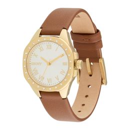 DKNY Uhr Damen Gr&ouml;&szlig;e One Size braun / gold / wei&szlig;