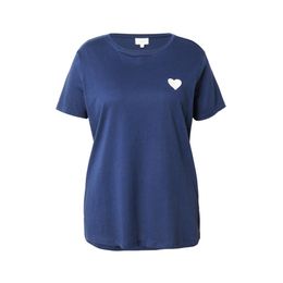 Only Carmakoma T-Shirt 'CARNINNA' Damen Gr&ouml;&szlig;e 5XL/6XL dunkelblau / wei&szlig;