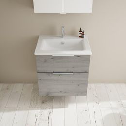 Burgbad Eqio Schrank mit Slim Keramik-Waschtisch, 2 Ausz&uuml;ge, SHBT062F6015C0001G0146,