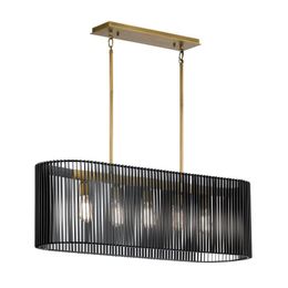 Elstead Lighting Linara Pendelleuchte, E27 5-flammig, QN-LINARA-ISLE-BK,