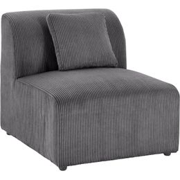 Sessel OTTO HOME "Alesund", grau (anthrazit), B:80cm H:84cm T:100cm, Cord (100% Polyester);Filzoptik (100% Polyester), Sessel, Sessel, als Einzelteil oder Modulteil f&uuml;r Sets