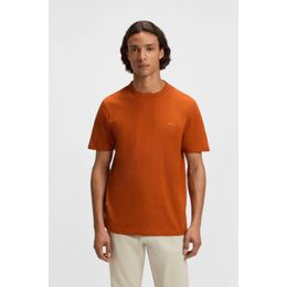 T-Shirt BOSS Orange "Tegood", Jungen, Gr. 3XL, orange (open orange842), Single Jersey, Obermaterial: 100% Baumwolle, regular fit normal, Rundhals, eingesetzt eingefasste Kante, Shirts T-Shirt, mit Rundhalsausschnitt