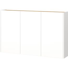 Mehrzweckschrank Germania "GW-Libbiano", weiß (weiß, navarra, eiche, nachbildung), B:138cm H:87cm T:25cm, Spanplatte, Schränke, Mehrzweckschrank, ideal für schmale Flure, Breite 138 cm, in 3 verschiedenen Höhen