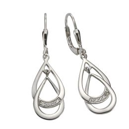 Paar Ohrh&auml;nger Vivance "925 Sterling Silber Zirkonia", wei&szlig; (wei&szlig;, wei&szlig;), Ohrringe, Damen, one-size, Silber 925 (Sterlingsilber)