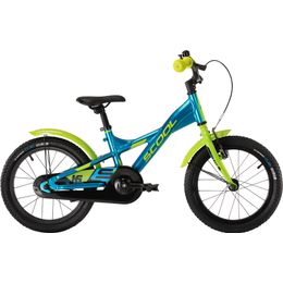 S'COOL Kinderfahrrad S’COOL "S'COOL XXlite 16-1S - Blue/Lime" Gr. 25, blau, lime, Fahrräder, Kinder, 25cm, 16 Zoll (40,64cm)