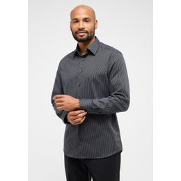 Langarmhemd Eterna "MODERN FIT", Herren, Gr. 42, Normalgrößen, anthrazit, Twill, 100% Baumwolle, tailliert, Manschette, Hemden, NON IRON (bügelfrei)