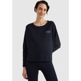 Langarmshirt "LONG SLEEVE T-SHIRT", Damen, Gr. XS (34), schwarz (desert, sky), Single Jersey, Obermaterial: 96% Baumwolle, 4% Elasthan, Tommy Hilfiger Underwear, unifarben, bequem h&uuml;ftlang, U-Boot-Ausschnitt, Fledermaus&auml;rmel,mit &Auml;rmelbesatz, Shirts Langarmshirt, mit interessanten &Auml;rmeldetails und Tommy Hilfiger Markenlabel