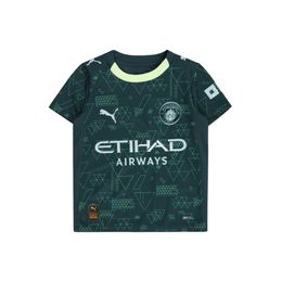 Puma Funktionsshirt 'Manchester City 25/26 Viertes' Jungen Gr&ouml;&szlig;e 176 pastellblau / hellgr&uuml;n / dunkelgr&uuml;n
