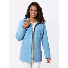 Langjacke Casual Looks, Damen, Gr. 36, blau (aqua), 100% Polyester, unifarben, Jacken Langjacke