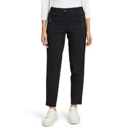 Stretch-Hose Betty Barclay "Damen Stretch-Hose mit elastischem Bund", Damen, Gr. 34, Normalgrößen, schwarz, Obermaterial: 86% Polyester, 14% Elasthan., relaxed fit 7/8-Länge, Hosen
