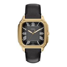 Fossil Analoguhr 'CROSBY' Herren Gr&ouml;&szlig;e One Size gold / schwarz