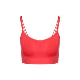 Tchibo - Seamless-Bustier mit Spitze - Damen - Gr. M - rot
