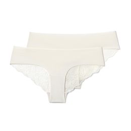 Tchibo - 2 Magic-Cut-Brazil-Slips - Damen - Gr. M - creme