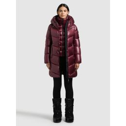 Steppmantel Khujo "ADRIANA", Damen, Gr. L, mahagoni rot, 100% Nylon, unifarben, eingesetzt elastischer Bund mit Windstopper, Mäntel