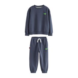 Superdry & Co Jogginganzug Jungen Gr&ouml;&szlig;e 92 marine / neongr&uuml;n