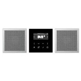 JungSmart Radio DAB+, Set Stereo (Display schwarz, Lautsprecher Aluminium)