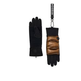 Bogner Fingerhandschuhe Damen Größe M gold / schwarz