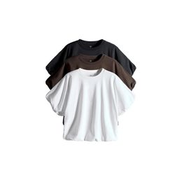 The Set T-Shirt Damen Gr&ouml;&szlig;e XL braun / schwarz / wei&szlig;