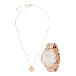 Armani Exchange Set: Uhr+ Kette Damen Gr&ouml;&szlig;e One Size rosegold / wei&szlig;