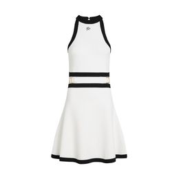 K by KARL LAGERFELD Karl Lagerfeld Kleid 'DNA BELTED ' Damen Gr&ouml;&szlig;e L schwarz / wei&szlig;