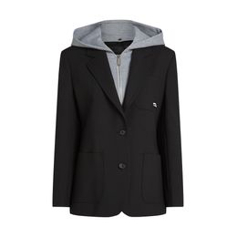 K by KARL LAGERFELD Karl Lagerfeld Blazer 'IKON TRANSFORMER' Damen Gr&ouml;&szlig;e 46 graumeliert / schwarz