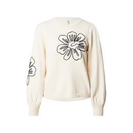 Only Pullover 'ONLMAGNOLIA' Damen Gr&ouml;&szlig;e S ecru / schwarz