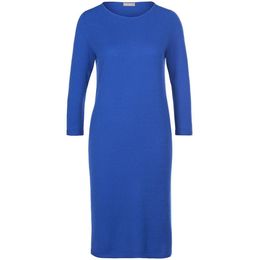 include - Strickkleid mit Schurwolle und Kaschmir, blau, Gr. 42 / M - Schurwolle