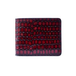 Gt Collection Portemonnaie 'Croc Prestige' Herren Gr&ouml;&szlig;e 11 cm x 8 cm x 2cm rot