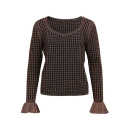 Object Pullover 'OBJSarra' Damen Gr&ouml;&szlig;e L bronze / schwarz