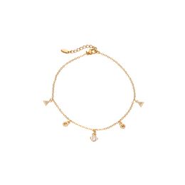 Gaya Anklet Damen Gr&ouml;&szlig;e One Size gold / transparent