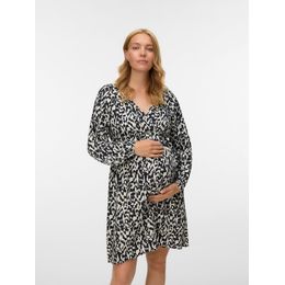 Vero Moda Maternity Umstand Kleid 'VMMErika' Damen Gr&ouml;&szlig;e 38 creme / schwarz Winterkleid