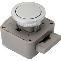 Confurn R-EVOLUTION Push Lock Schlie&szlig;system rund chrom matt galvanisiert - Vorh&auml;ngeschl&ouml;sser & Verriegelungen