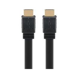 goobay High Speed HDMI 2.1 Flachkabel mit Ethernet 8K / 60 Hz schwarz, 3 Meter, 48 Gbit/s