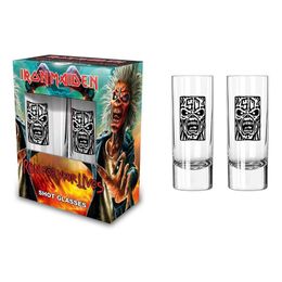 Iron Maiden Run For Your Lives Schnapsglas-Set klar SG051