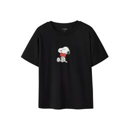 Two Soon T-Shirt 'Snoopy' Damen Gr&ouml;&szlig;e XS rot / schwarz / wei&szlig;