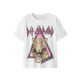 Two Soon T-Shirt 'Def Leppard' Damen Gr&ouml;&szlig;e S camel / rosa / schwarz / wei&szlig;