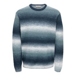 Only & Sons Only & Sons Pullover 'ONSBertil' Herren Gr&ouml;&szlig;e L blaumeliert / wei&szlig;