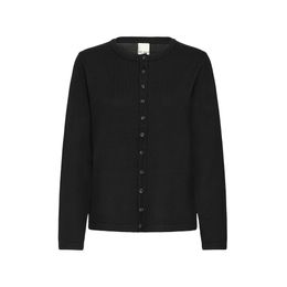Ichi Strickjacke 'IHLULS' Damen Gr&ouml;&szlig;e XL schwarz / naturwei&szlig;