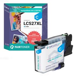 FairToner Kompatibel f&uuml;r Brother MFC-J 4350 DW (LC-527XLC) Druckerpatrone Cyan